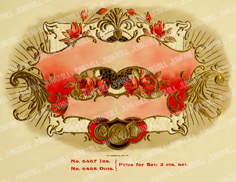 CIGAR BOX BORDERS - 4 Large Digital Printable Images - Vintage Cigar ...