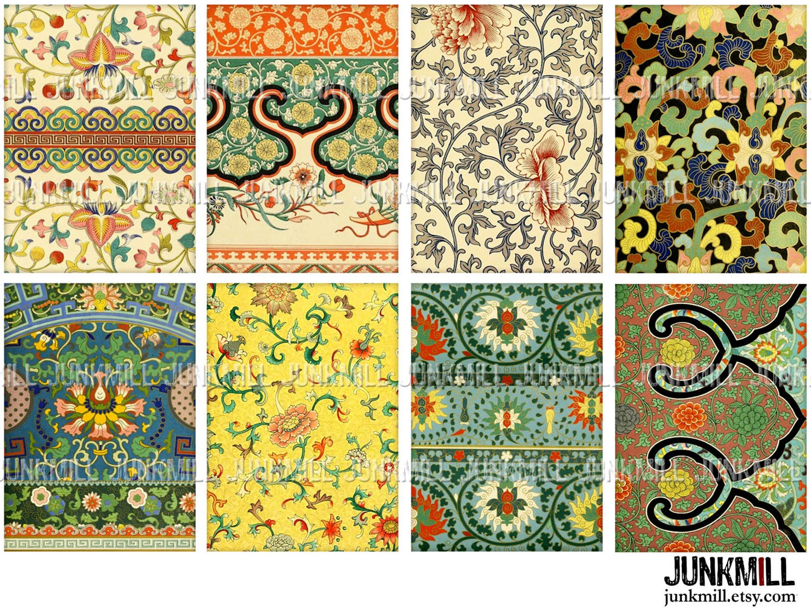 ASIAN PRINTS Digital Printable Collage Sheet Chinese - Etsy