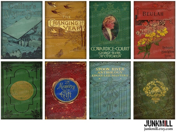 BOOKSHELF Digital Printable Collage Sheet 2.5 X - Etsy