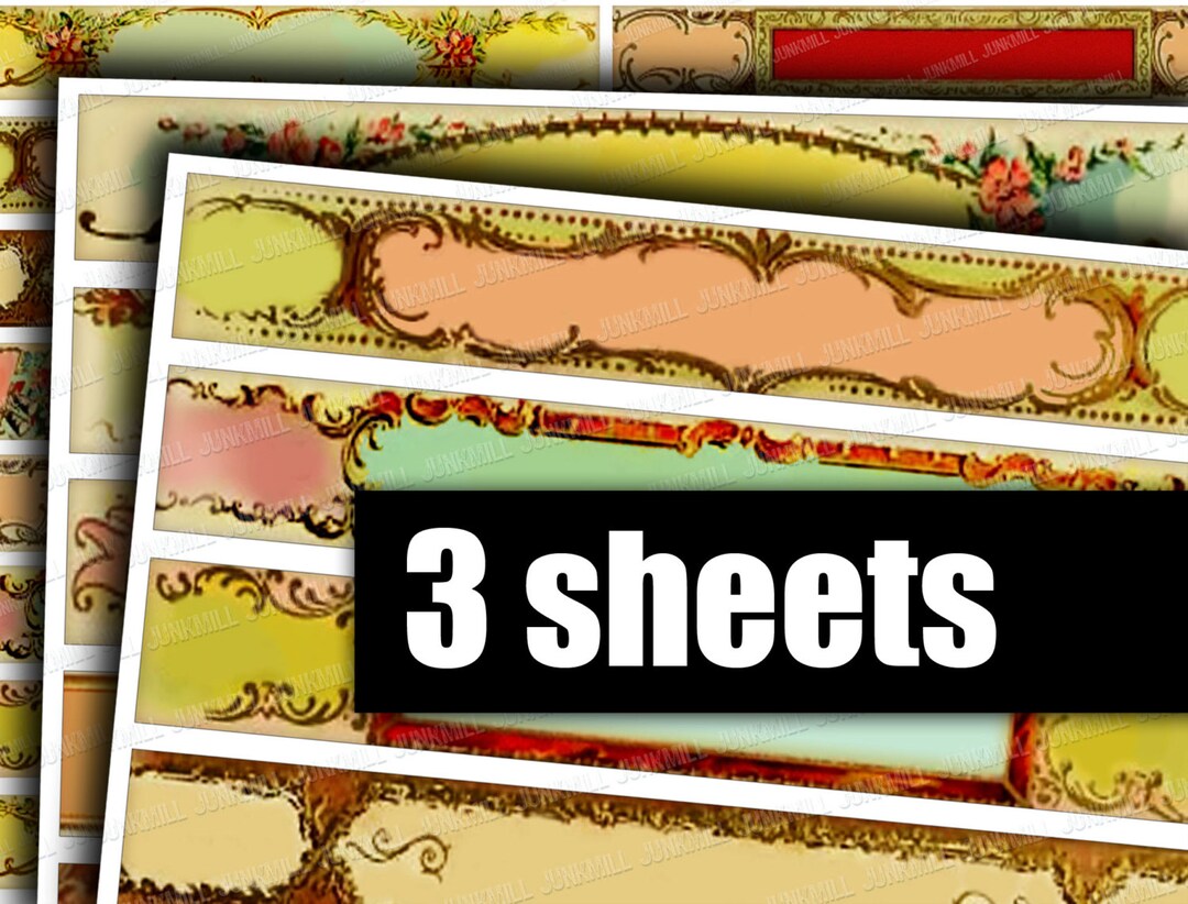 CIGAR BANDS BLANK - Digital Printable Collage Sheet - Antique Cigar ...