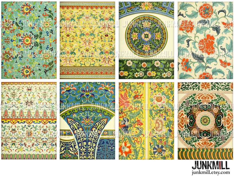 ASIAN PRINTS Digital Printable Collage Sheet Chinese - Etsy