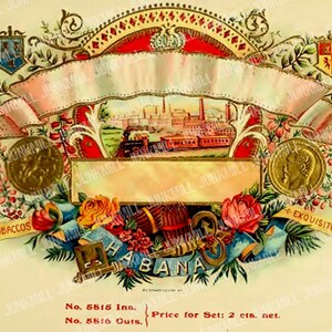 CIGAR BOX BORDERS - 4 Large Digital Printable Images - Vintage Cigar ...