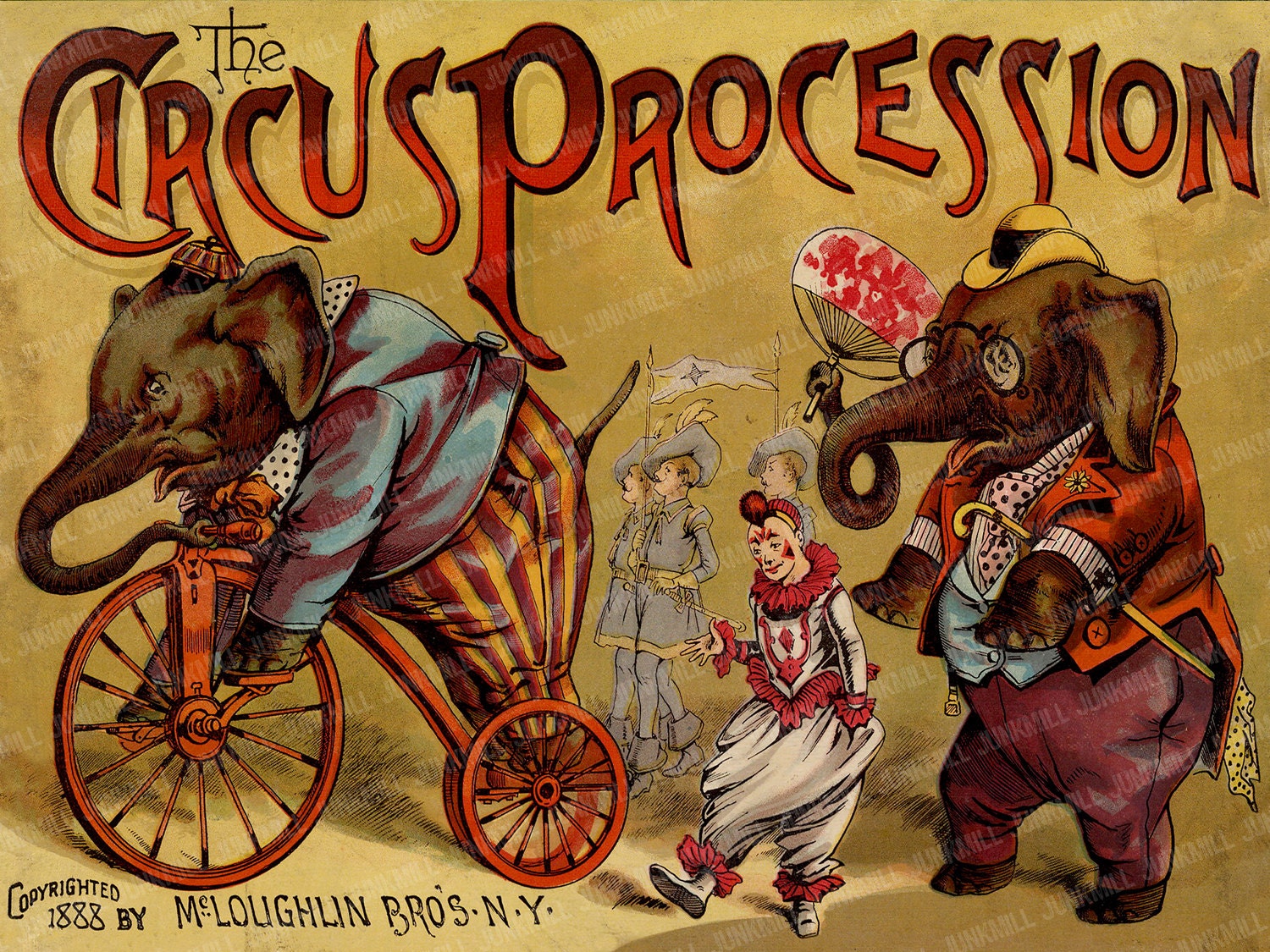 BIG TOP - Extra Large Digital Printable Images - Vintage Circus Animal ...