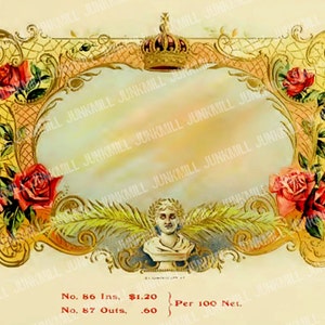 CIGAR BOX BORDERS - 4 Large Digital Printable Images - Vintage Cigar ...