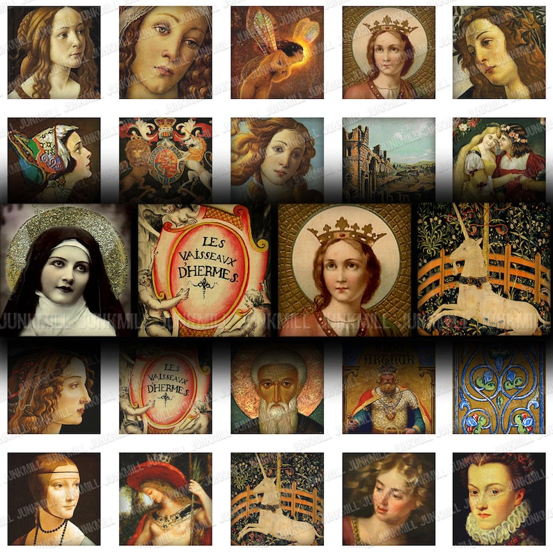 ROYAL QUEENS - Digital Printable Collage Sheet - Medieval Renaissance ...