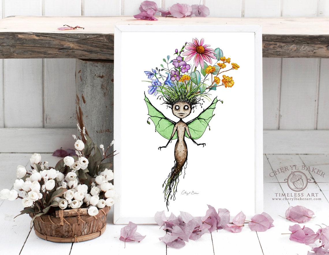 Fairy Creepy Cute Fairy Art Print Macabre Art Supernatural - Etsy