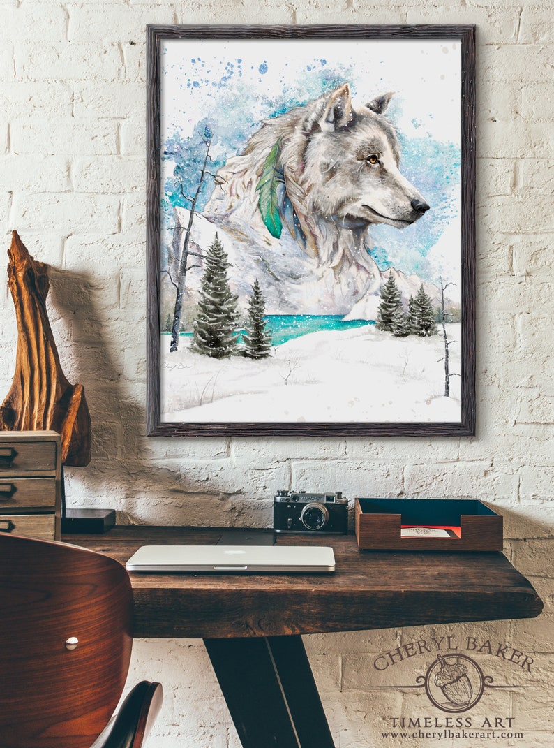 Wolf Print Arctic Wolf Art Arctic Animals Forest Animals - Etsy