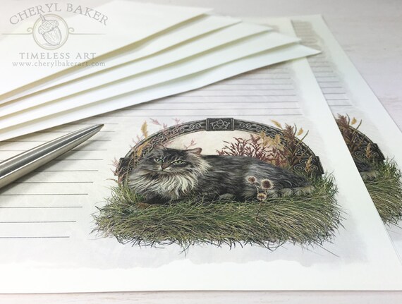 Cat Stationery Paper Stationery Paper Set Stationery Set - Etsy
