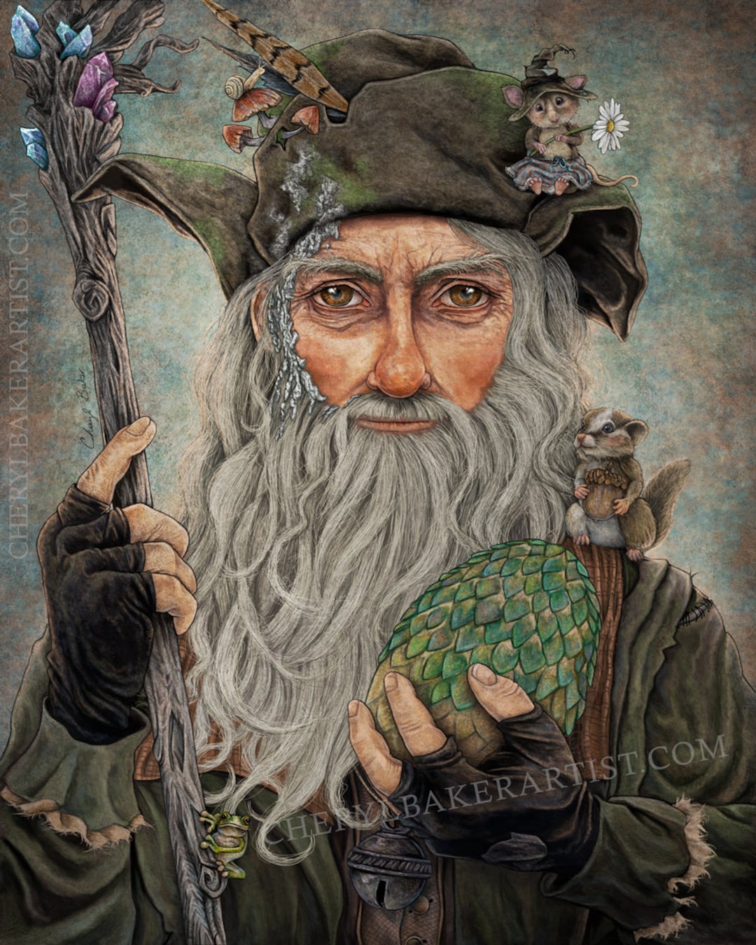 Radagast Teaches at a Magical School Wizard Wizarding House Macabre Art ...