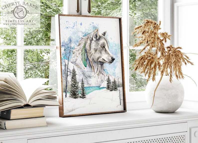 Wolf Print Arctic Wolf Art Arctic Animals Forest Animals | Etsy