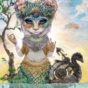 Mermaid Mouse Mermaid Art Mermaid Decor Mermaid Painting Mermaid Print ...