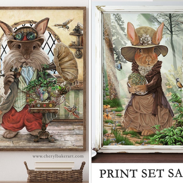 Whimsical Rabbit - Etsy