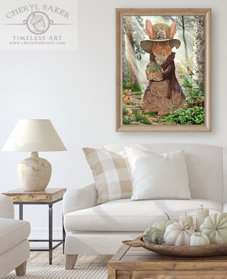 Rabbit Art Rabbit Wall Art Rabbit Decor Farmhouse Wall | Etsy