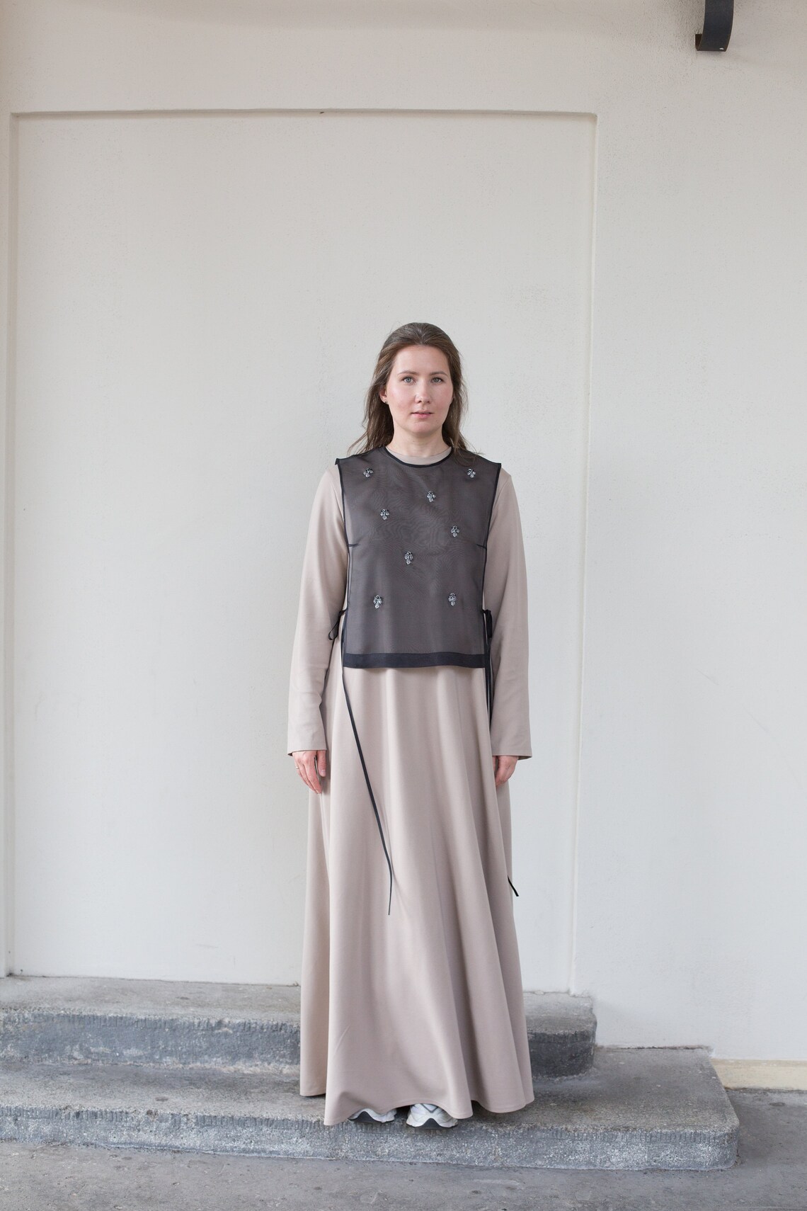 Sheer Tulle Topper With Open Sides - Modern Bridal Top - Handmade ...