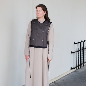 Sheer Tulle Topper With Open Sides - Modern Bridal Top - Handmade ...