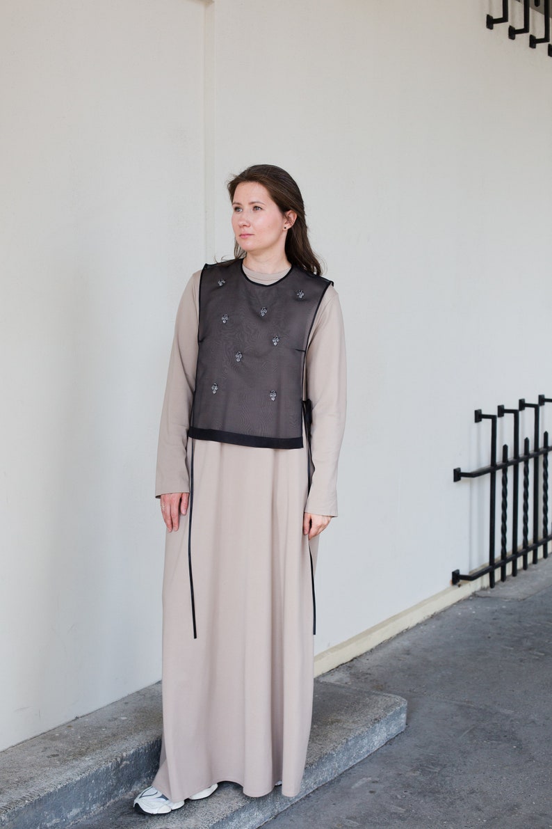 Sheer Tulle Topper With Open Sides - Modern Bridal Top - Handmade ...