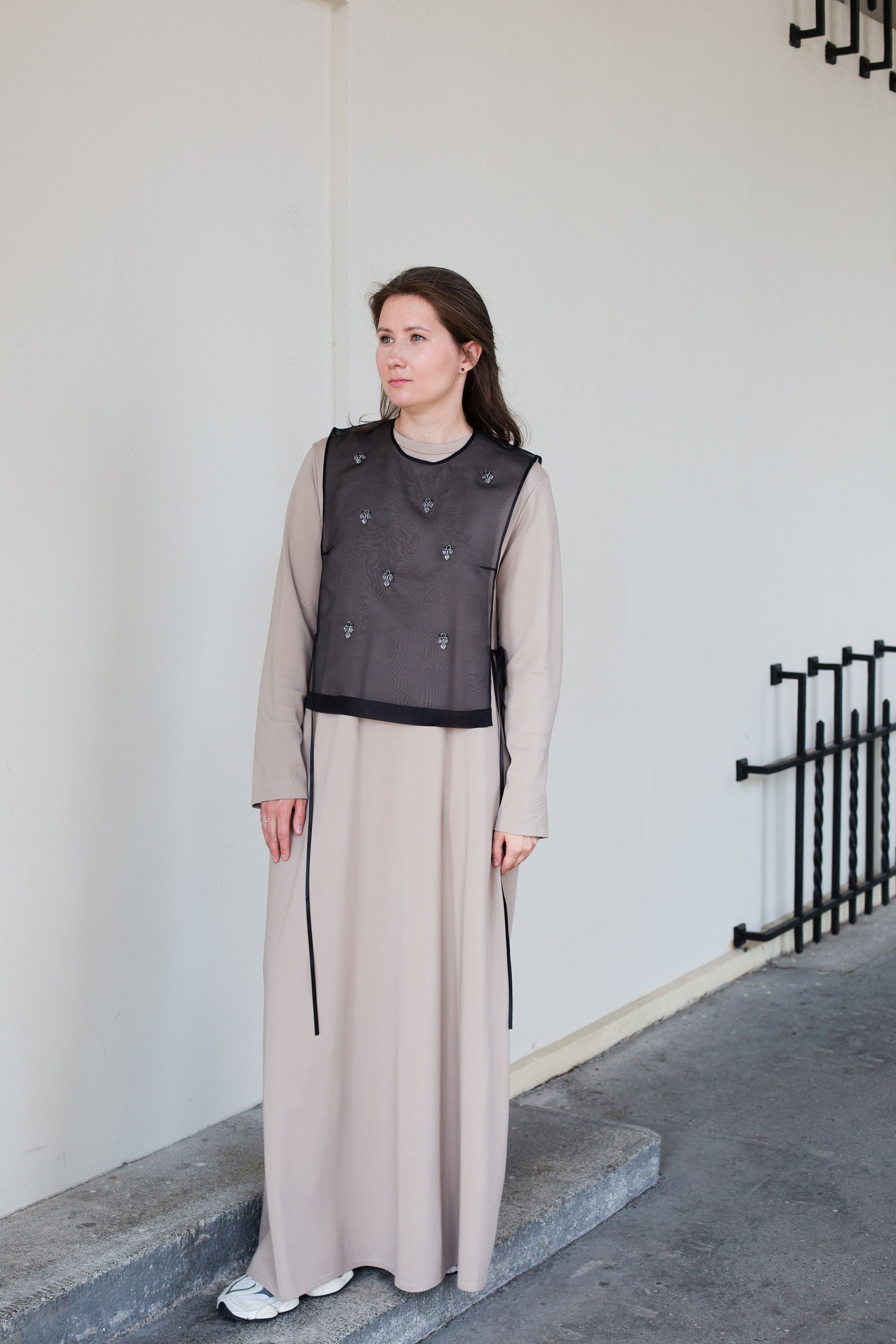 Sheer Tulle Topper With Open Sides - Modern Bridal Top - Handmade ...