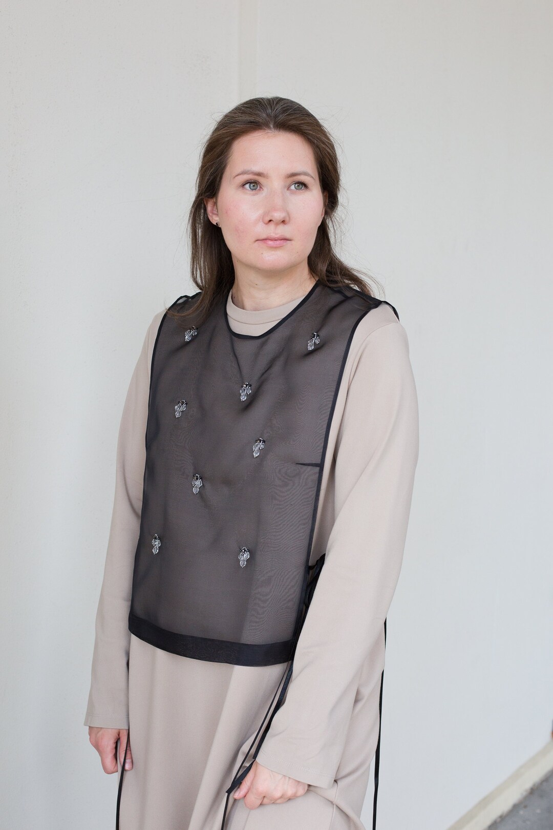 Sheer Tulle Topper With Open Sides - Modern Bridal Top - Handmade ...