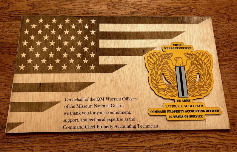 Wooden Military Retirement Plaque - Etsy