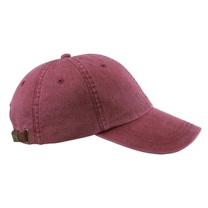 BURGUNDY HAT One Women Men Adams Baseball Low Profile Cotton Cap 24 ...