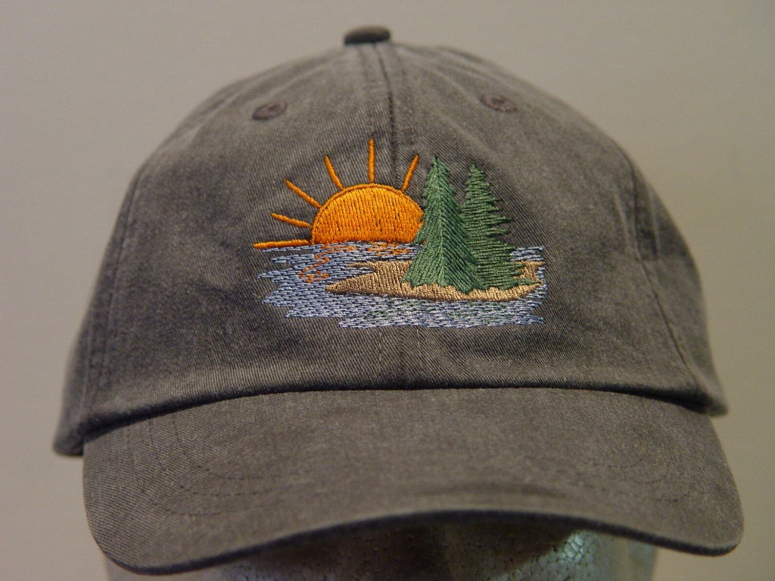 SUNSET LAKE VACATION Hat - One Embroidered Men Women Wildlife Cap ...