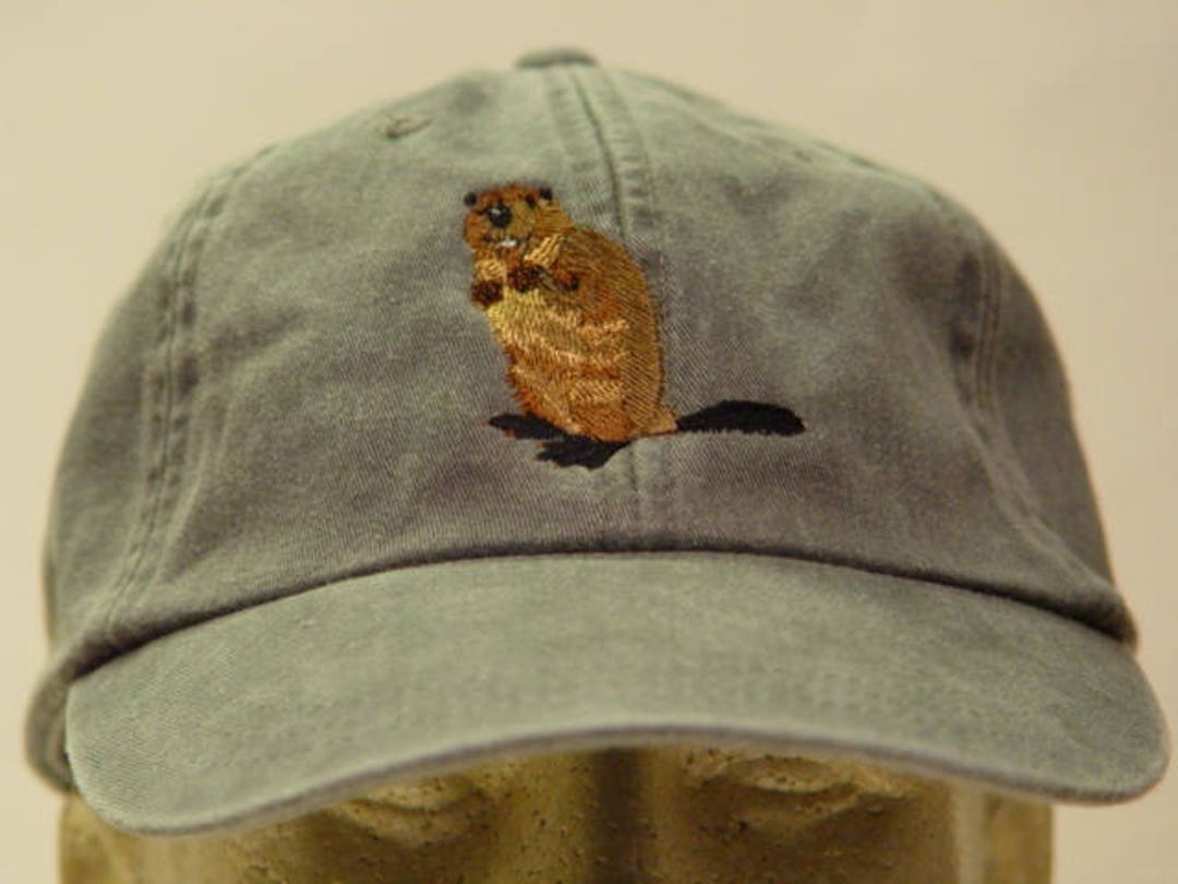 BEAVER Wildlife Baseball Hat - Embroidered Women Men Mom Dad Cap ...