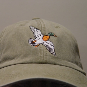 MALLARD DUCK Bird Hat - One Embroidered Men Women Wildlife Cap - Price ...