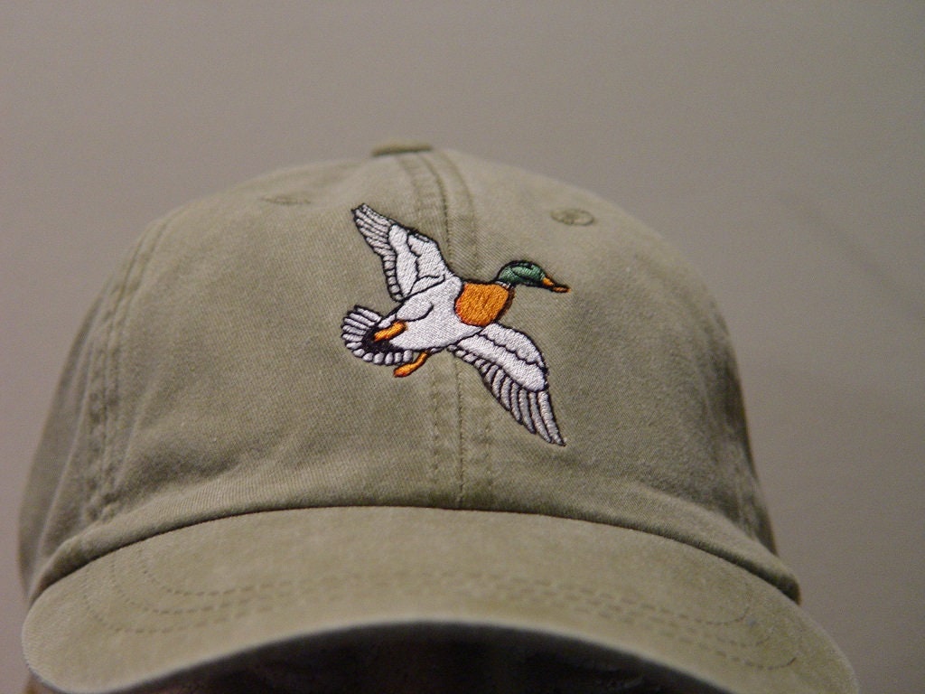 MALLARD DUCK Bird Hat - One Embroidered Men Women Wildlife Cap - Price ...