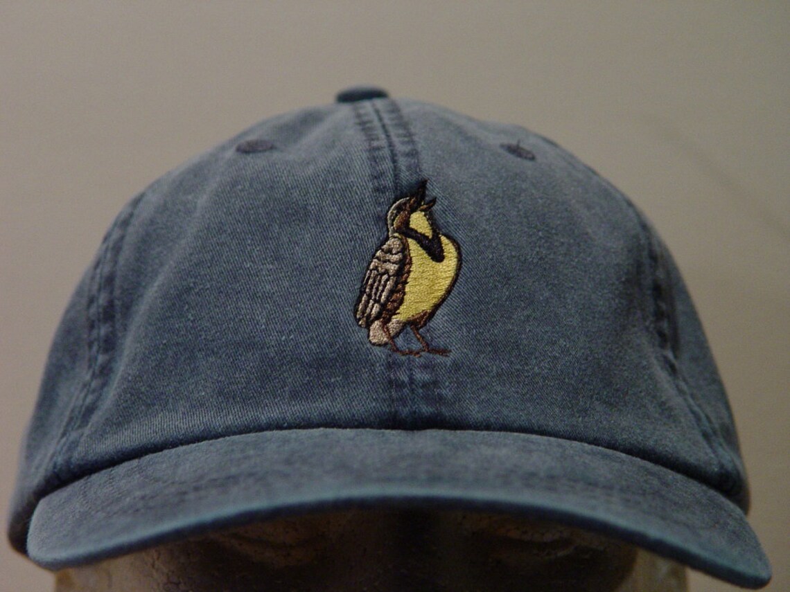WESTERN MEADOWLARK Bird Hat Embroidered Women Men Wildlife | Etsy