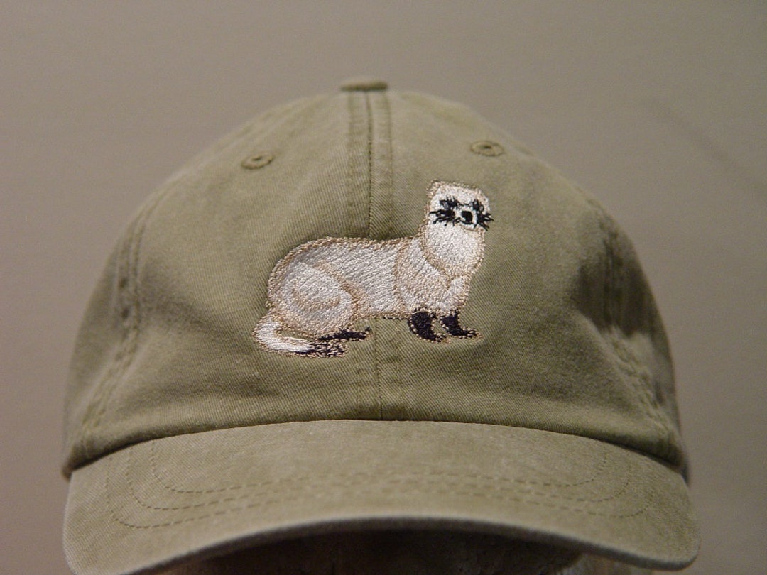 Black Footed Ferret Hat - Embroidered Men Women Wildlife Gift Cap ...