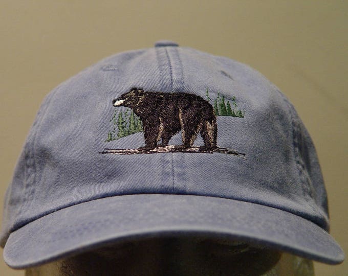 Black Bear Hat One Embroidered Men Women Wildlife Baseball Cap Price ...