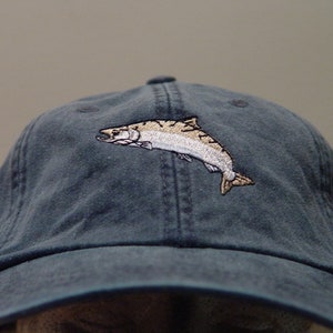 Atlantic Salmon Hat - One Embroidered Fish Men Women Wildlife Cap ...