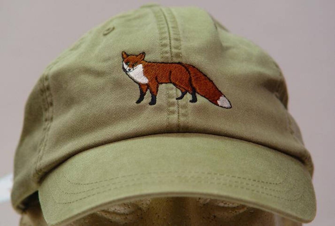 RED FOX HAT Embroidered Wildlife Women Men Mom Dad Baseball | Etsy