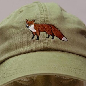 RED FOX HAT - Embroidered Wildlife Women Men Mom Dad Baseball Cap ...