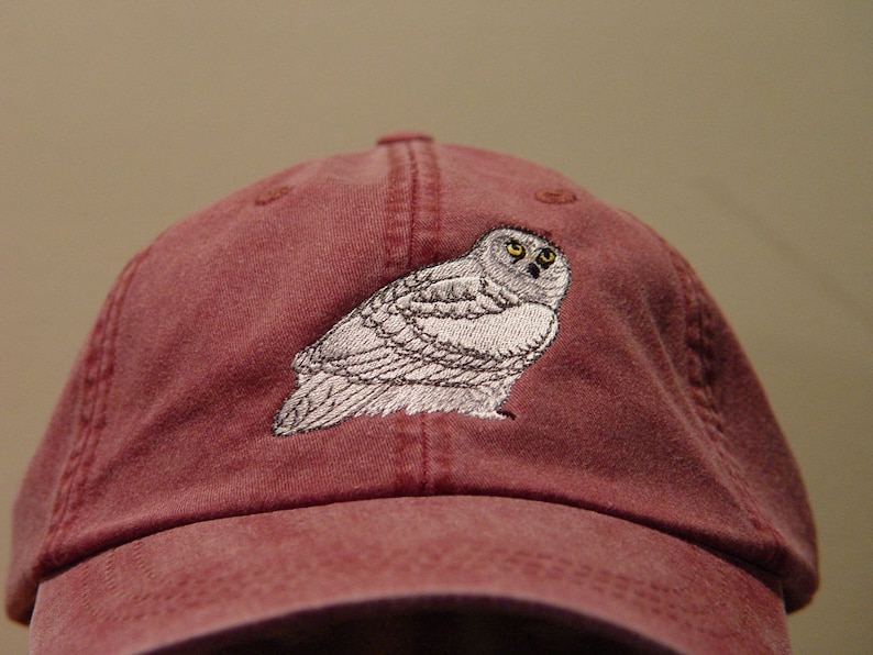 SNOWY OWL HAT - Embroidered Women Men Wildlife Baseball Gift Cap ...