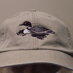 LOON BIRD HAT - One Embroidered Men Women Wildlife Baseball Cap - Price ...