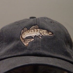 WALLEYE FISH HAT - One Embroidered Men Women Wildlife Baseball Cap ...