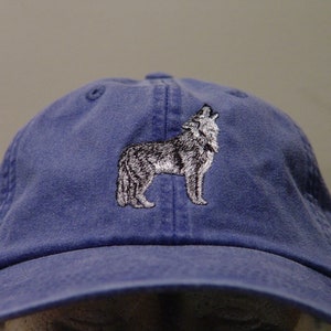 GRAY WOLF HAT - Embroidered Men Women Wildlife Baseball Cap - Price ...