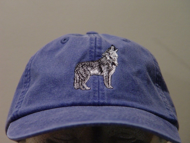 GRAY WOLF HAT Embroidered Men Women Wildlife Baseball Cap - Etsy