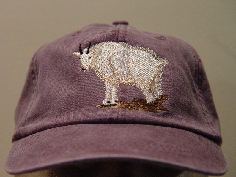 MOUNTAIN GOAT HAT Embroidered Men Women Wildlife Baseball - Etsy