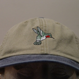 HUMMINGBIRD HAT - One Embroidered Bird Women Men Wildlife Gift Cap ...