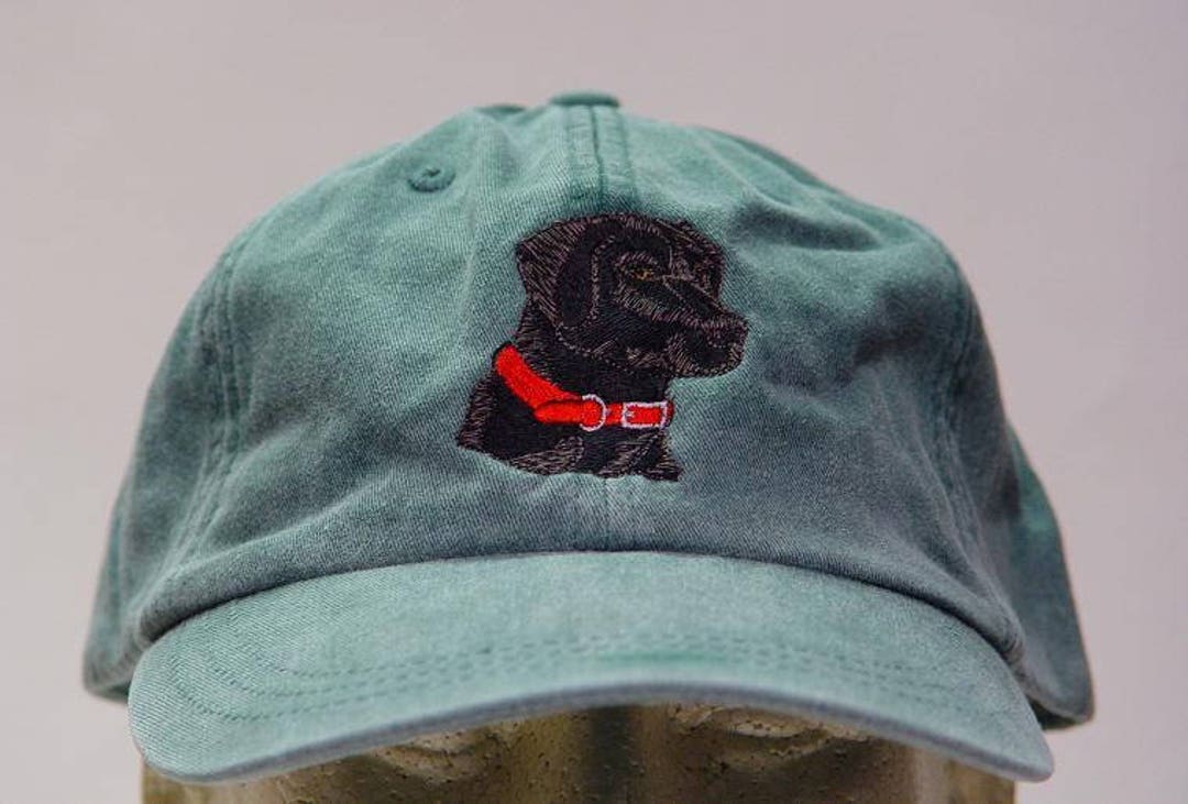 Black Labrador Retriever Dog Hat - One Embroidered Men Women Cap ...