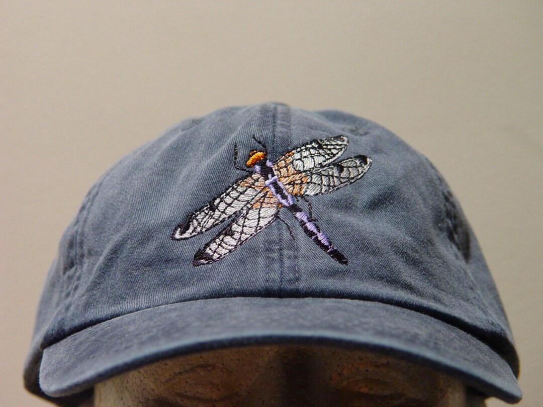 DRAGONFLY Flying Insect Hat - Embroidered Women Men Wildlife Cap ...