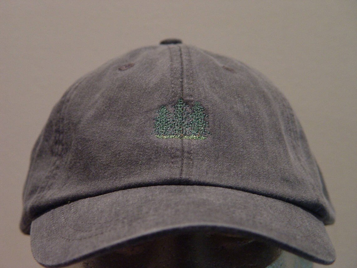 EVERGREEN PINE TREES Cap One Embroidered Men Women Wildlife | Etsy