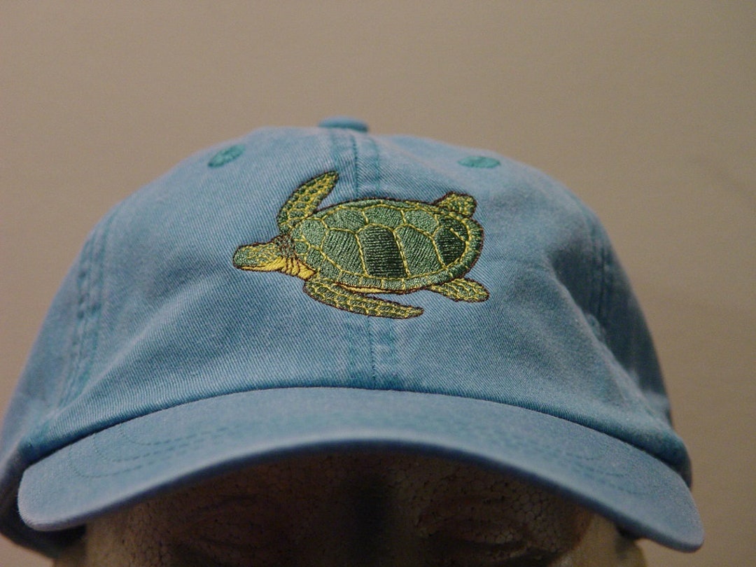 SEA TURTLE HAT - Embroidered Men Women Marine Wildlife Cotton Cap ...