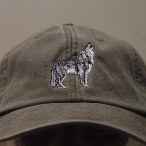 GRAY WOLF HAT - Embroidered Men Women Wildlife Baseball Cap - Price ...