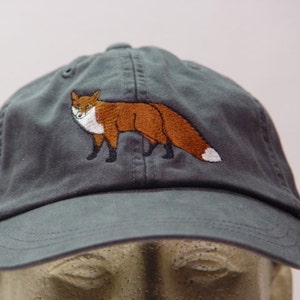 RED FOX HAT - Embroidered Wildlife Women Men Mom Dad Baseball Cap ...