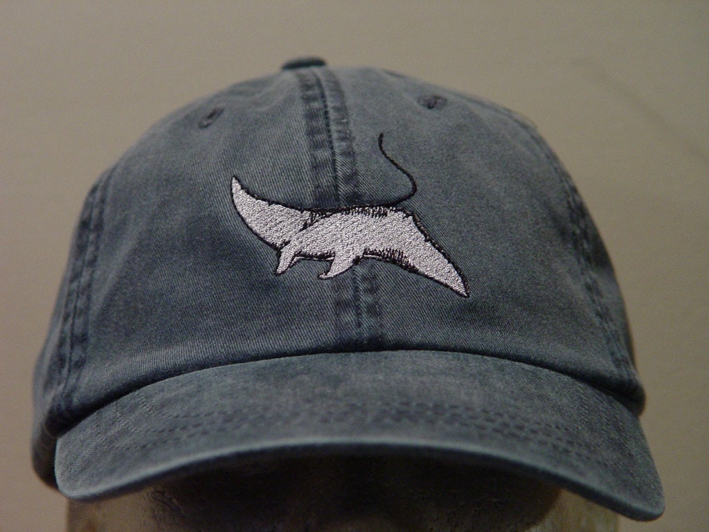 MANTA RAY Hat - Embroidered Men Women Marine Wildlife Baseball Cap ...