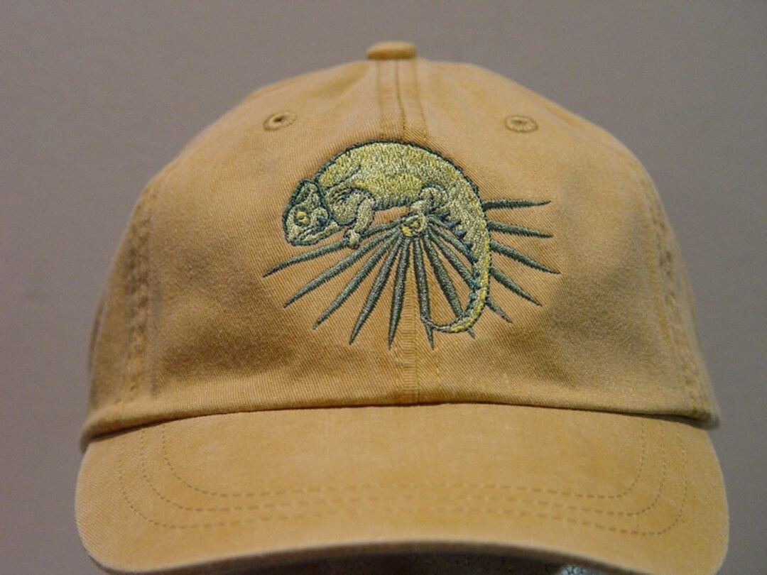 CHAMELEON LIZARD REPTILE Hat - Embroidered Men Women Wildlife Cap ...