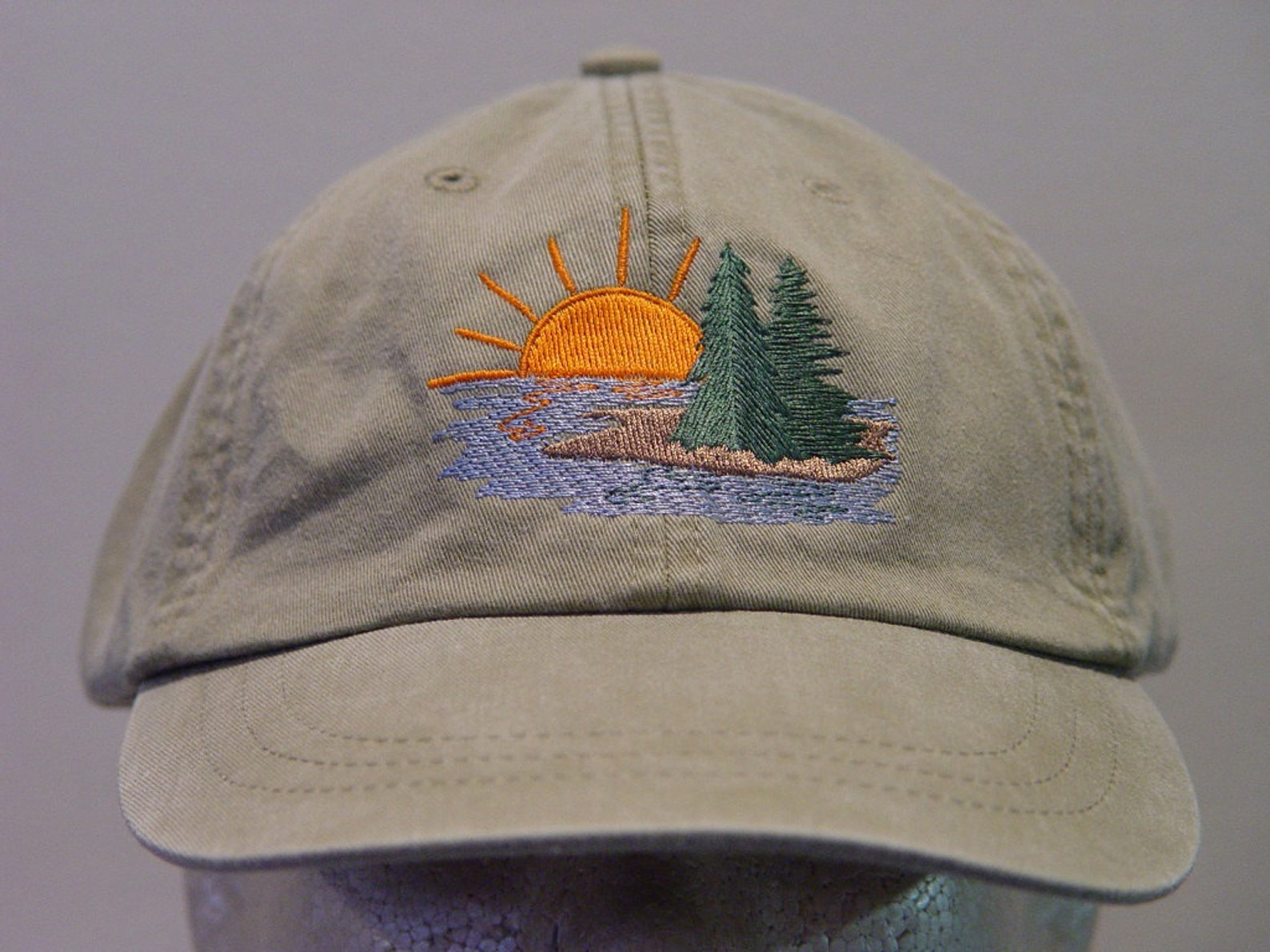SUNSET LAKE VACATION Hat - One Embroidered Men Women Wildlife Cap ...
